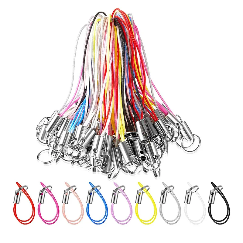 100Pcs-Lot-Lanyard-Lariat-Strap-Cords-With-Jump-Rings-Keychain-Hook ...
