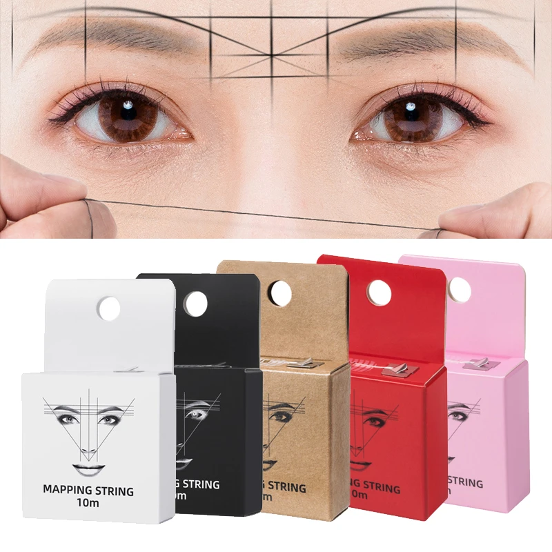 10meter Brown Microblading Mapping Pre-ink String For Makeup Eyebrow ...