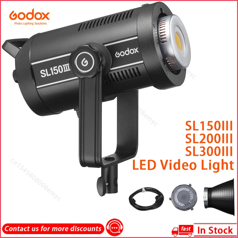 Godox SL150III SL200III SL300III LED Video Light 150W Bowens Lâmpadas ...