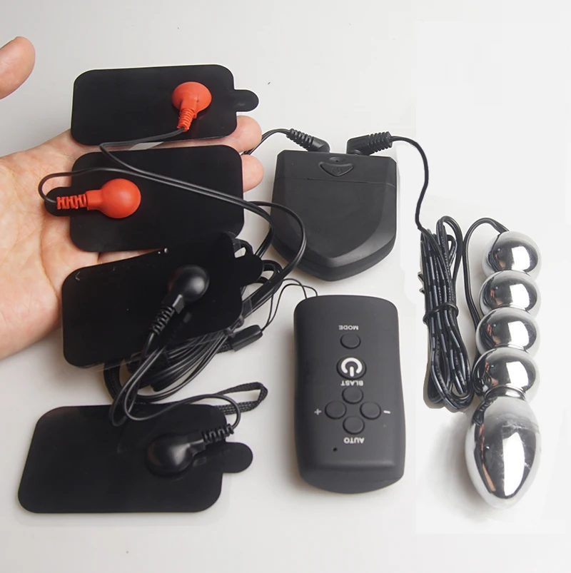 Electro Shock Shocker Anal Butt Plug,BDSM Electric Sex Electrodes Pads,E stim E-stim Estim ...