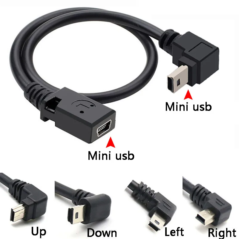 Mini-USB-Cable-5Pin-Male-Plug-To-Female-Jack-Extension-Data-Adapter ...