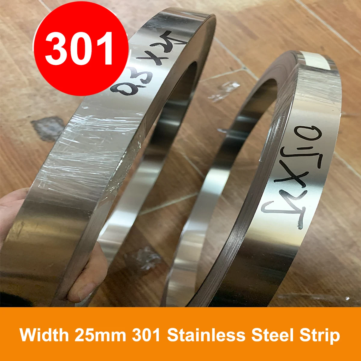 Width 25mm 301 Stainless Steel Strip Thickness 0.05 ~ 2mm High ...
