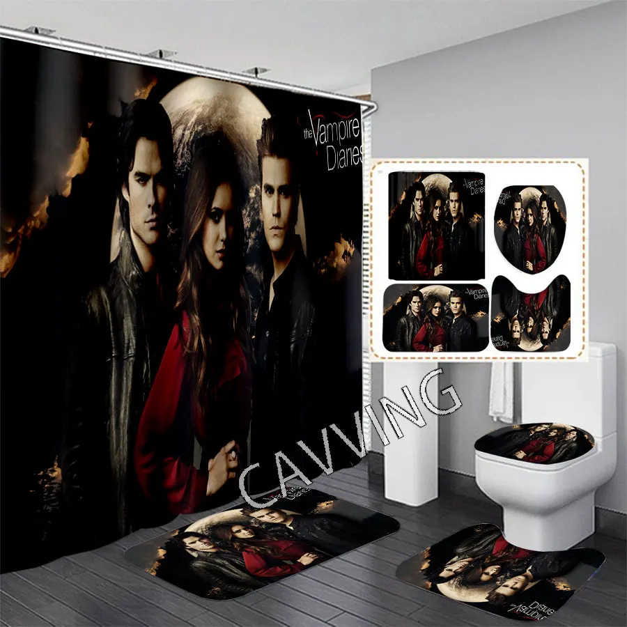 The-Vampire-Diaries-3D-Printed-Shower-Curtain-Waterproof-Bathroom ...