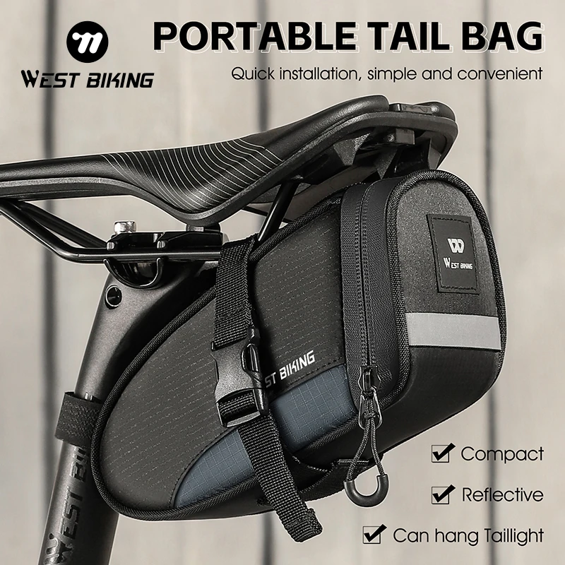 WEST-BIKING-Portable-Bicycle-Tail-Bag-1-2L-Ultralight-Mini-Bike-Saddle ...