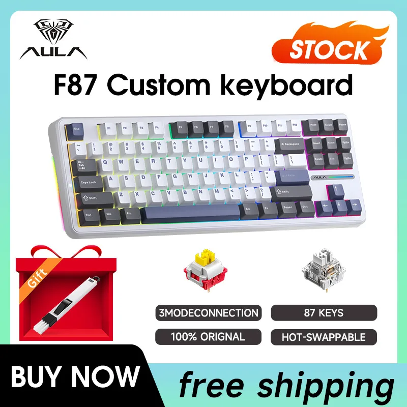 Aula-F87-Mechanical-Keyboard-3-Mode-2-4G-USB-Bluetooth-Tri-Mode ...