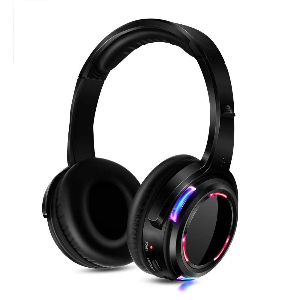Professional-Led-Flashing-Light-Silent-Disco-Wireless-Headphones-RF ...