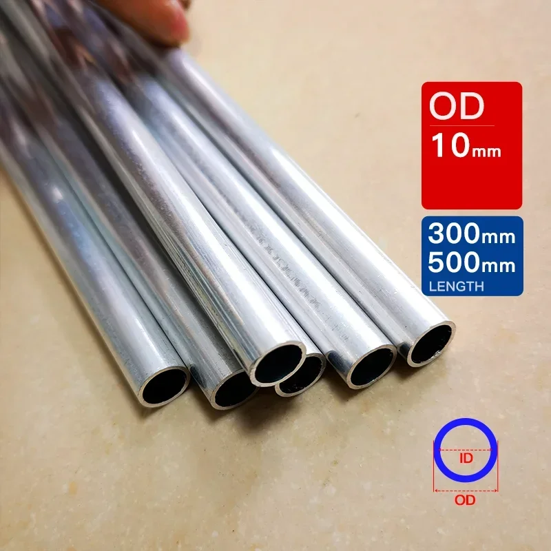 3pcs-5pcs-aluminum-pipe-outer-diameter-10mm-length300-500mm-Hollow ...