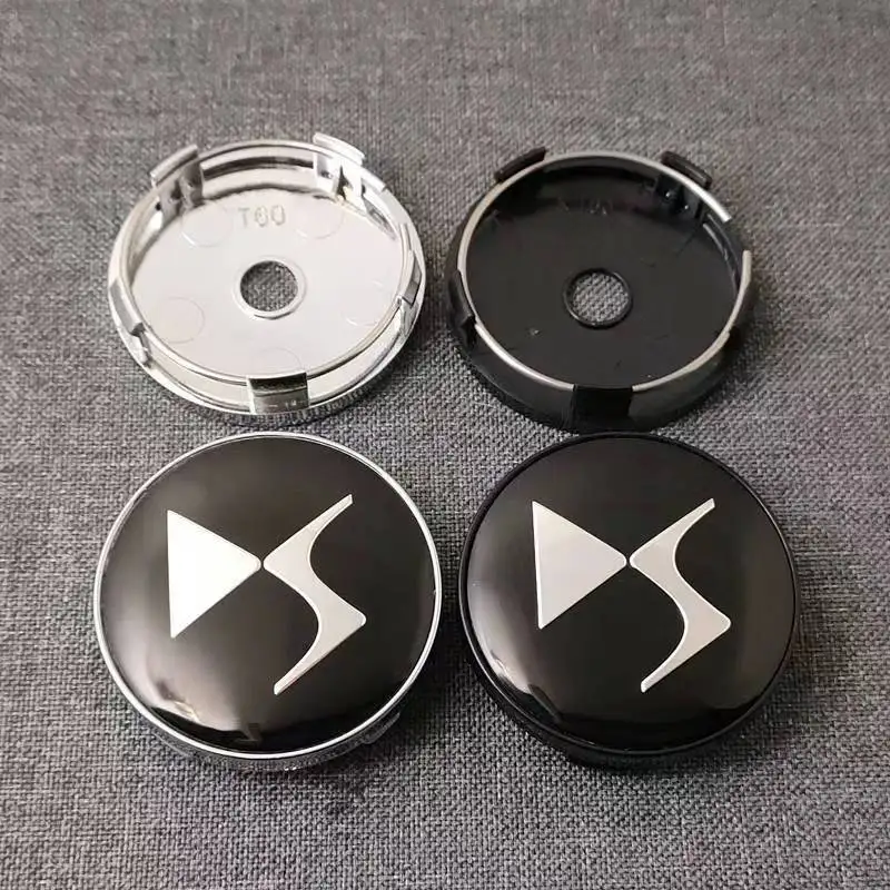 4pcs 56mm 60mm DS Badge Car Emblem Wheel Center Hub Cap Rim Decoration ...