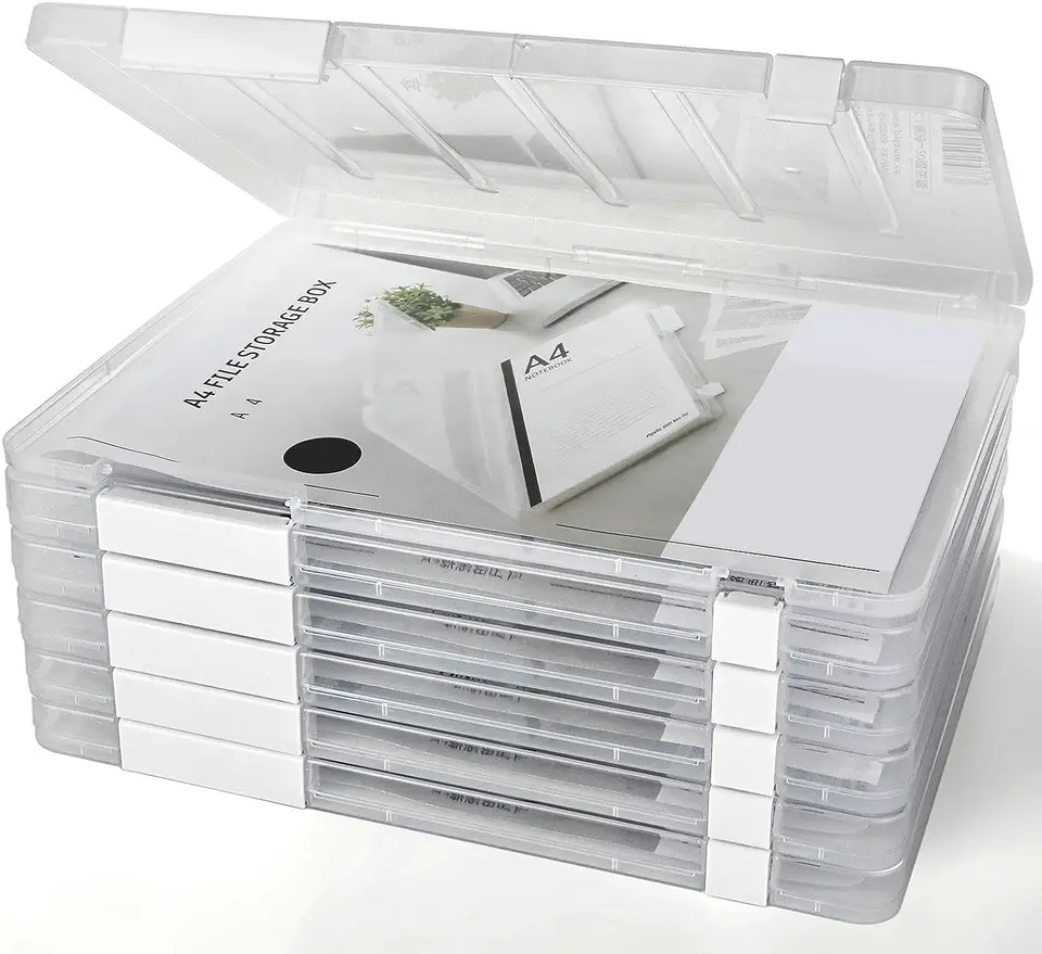 Document Storage Boxes Plastic Cheap Transparent Storage Box Clear