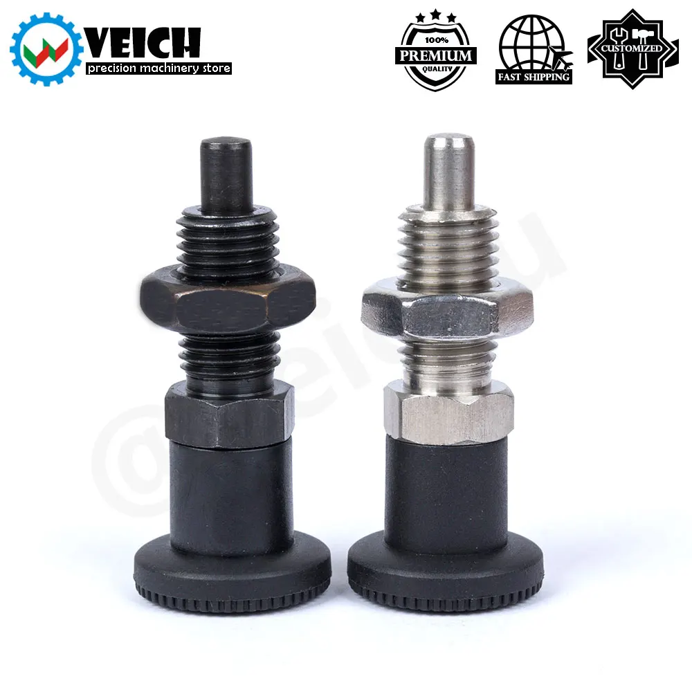 Veich Vcn221 Return-type Indexing Plungers Black Plastic Knob Spring ...
