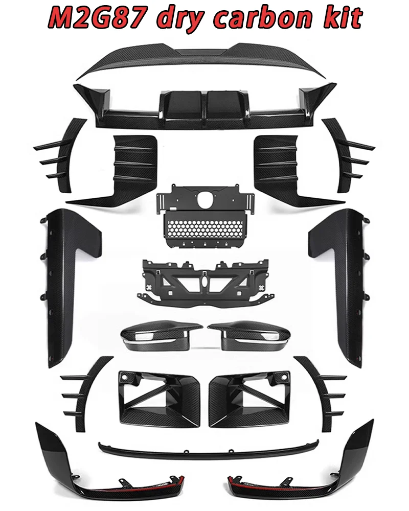 Dry Carbon Fiber MP Style G87 M2 Front Bumper Pipe Lower Vent Trim Fro ...