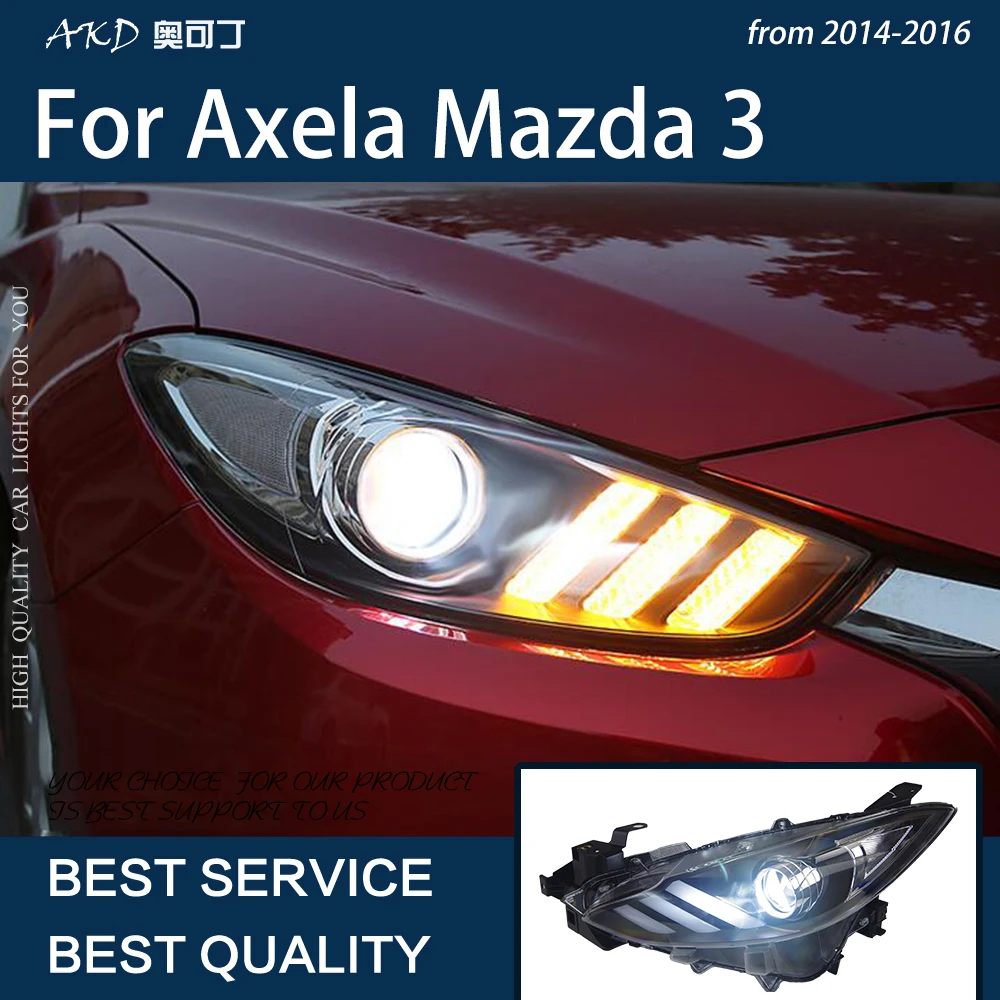 Car-Lights-For-Mazda-3-Axela-2013-2016-LED-Headlights-Modification-Assembly-Upgrade-DRL-Dynamic ...