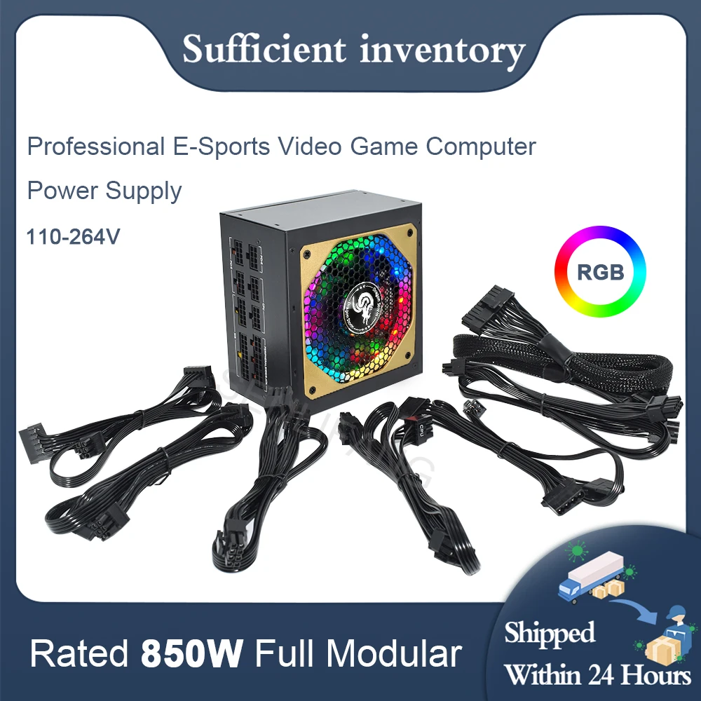 80Plus Gold RGB ATX 850W Full Modular 20+4Pin 12V Professional E-Sports ...