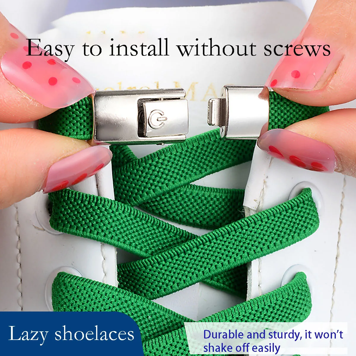 8mm No Tie Shoe Laces Press Lock Shoelaces Without Ties Elastic Laces ...