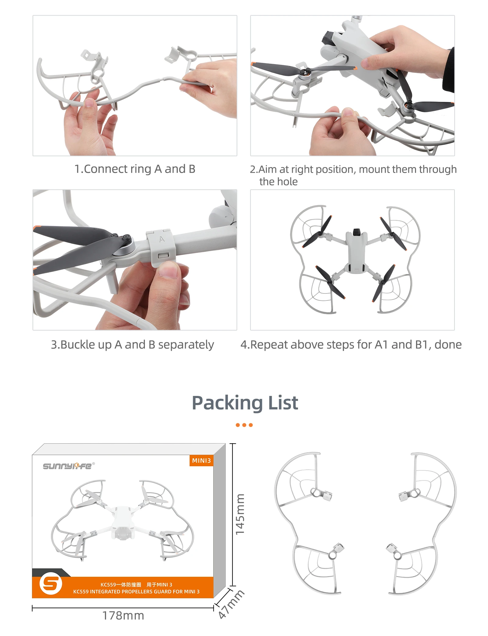 Garde d'hélice-Anneaux de blindage ProplessGuard intégrés pour ...