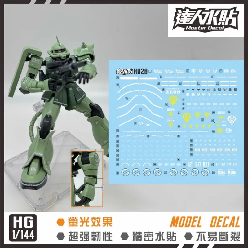 MASTER-Decal-H028-for-1-144-MS-06-ZAKU-II-Mobile-Suit-Model-Building ...