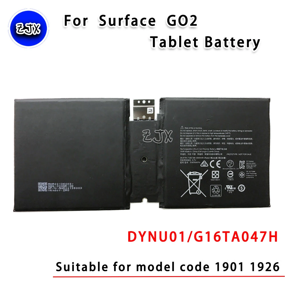 For Microsoft Surface GO2 1901 Flat Battery DYNU01/G16TA047H Original ...