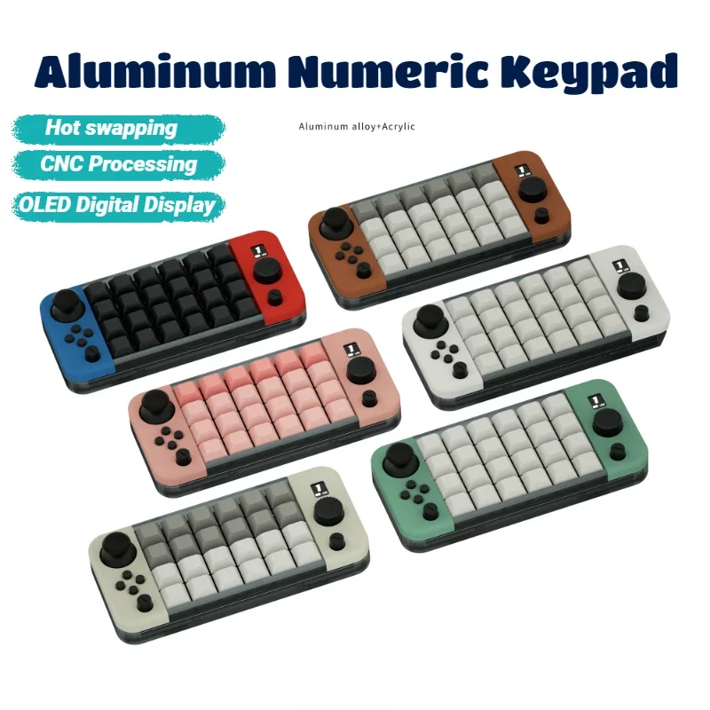 ECHOME-28keys-Designer-Mechanical-Keyboard-OLED-Screen-Rocker-Operation ...