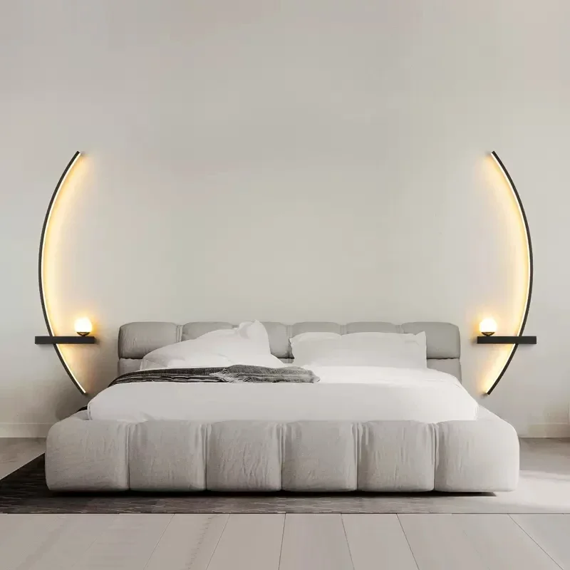 Modern-LED-Wall-Lamp-Simple-Art-Bedroom-Bedside-Wall-Lamp-Living-Room ...