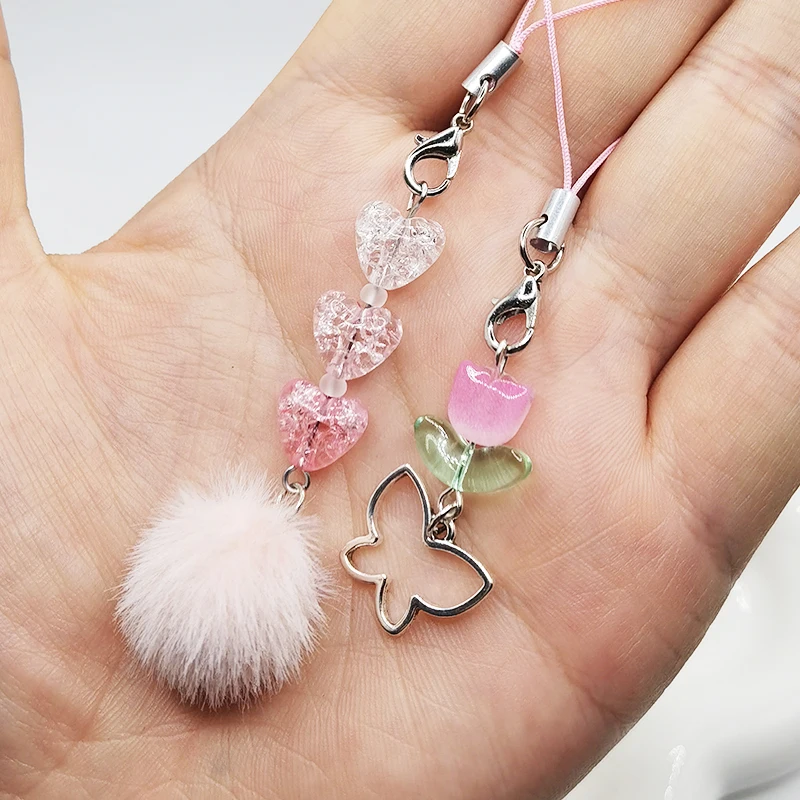 Orignal-Handmade-Flower-Cute-Phone-Charm-Lanyards-Strap-For-Girl-Women ...