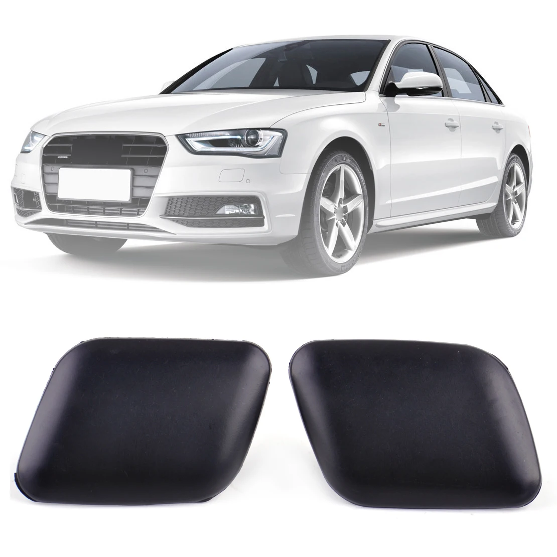 4B0955275-4B0955276-2pcs-Front-Left-Right-Bumper-Headlight-Washer-Cover ...