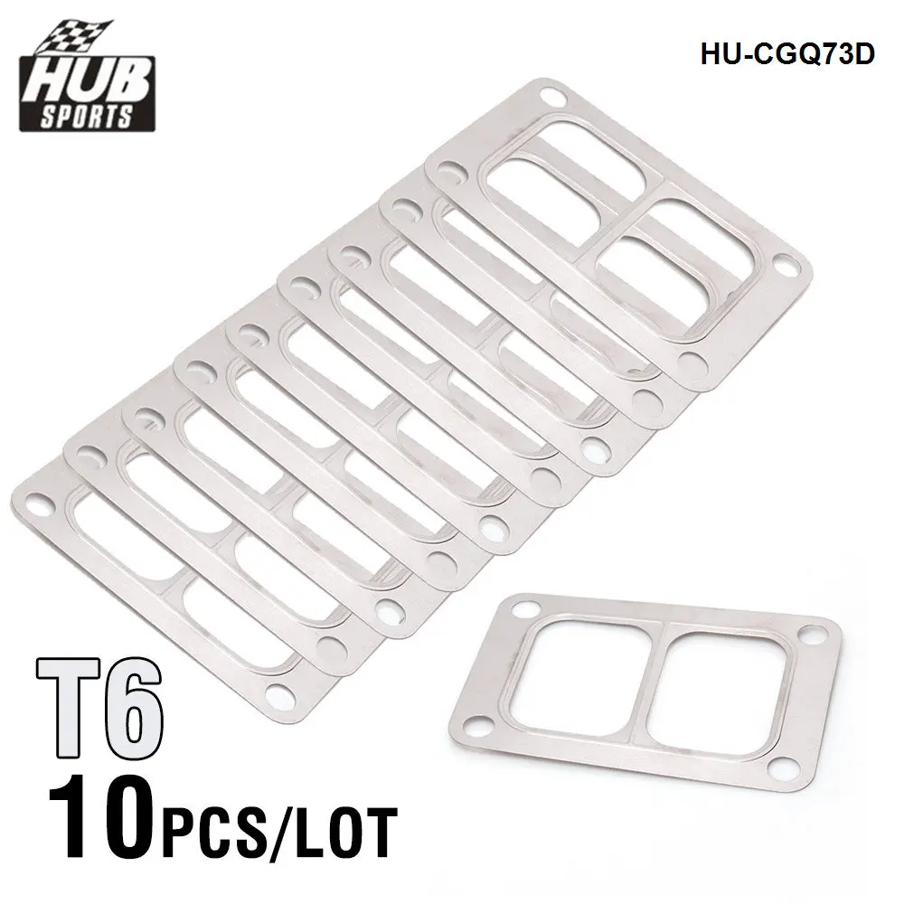 10PCS/LOT Turbo Gasket Fit Garrent T6 Flange Turbo Turbine 4 Bolt ...