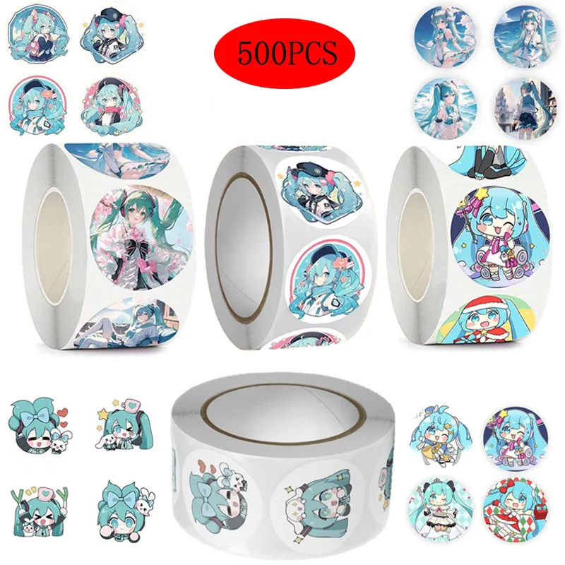 500PCS-Cartoon-Hatsune-Miku-DIY-Stickers-Cute-Anime-Figure-Image ...