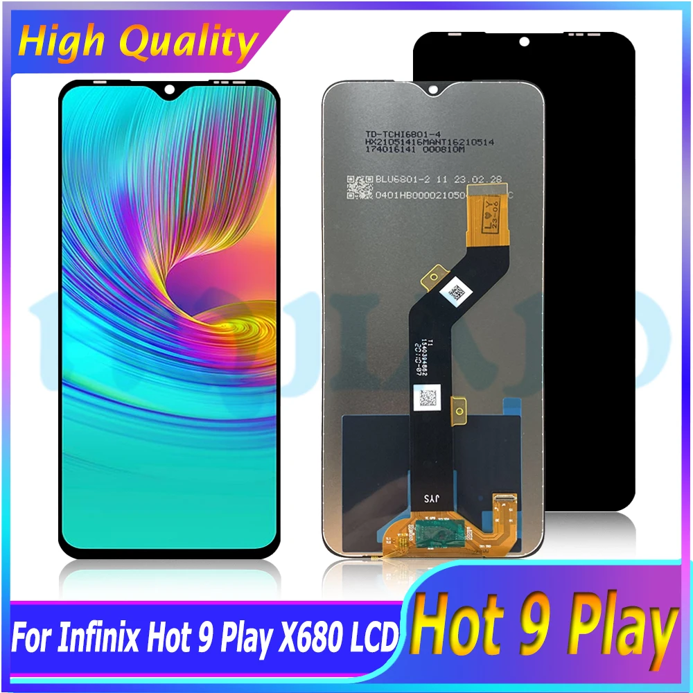 Tested LCD For infinix Hot 9 Play X680 X680B LCD Display Screen Touch ...