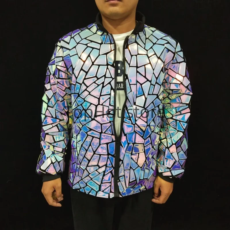 Silver-Mirror-Jacket-Casual-Sequins-Coat-Male-Singer-Star-Stage ...
