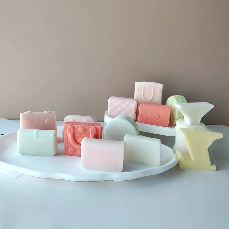 Mini Handbag Luxury Bag Silicone Mold DIY Creative Candle Girls Purse ...