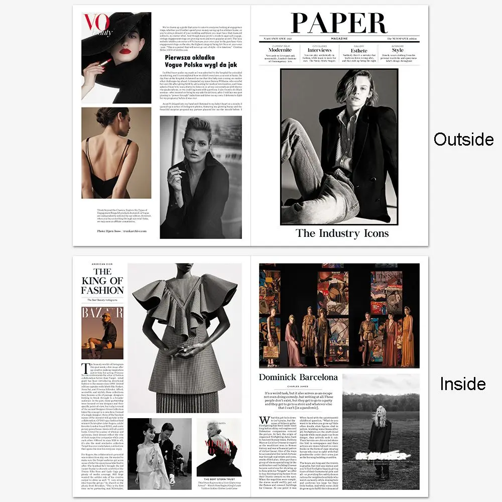 Newspaper Poster Photo Magazines Magazine Style Newspaper Decoration ...