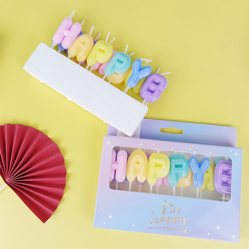 13 Pack Colorful Letter Birthday Candles Children's Adult Party Letter ...