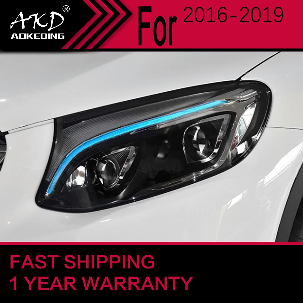 Car-Lights-for-Benz-GLC-W253-LED-Headlight-2016-2019-GLC300-GLC260-Head ...