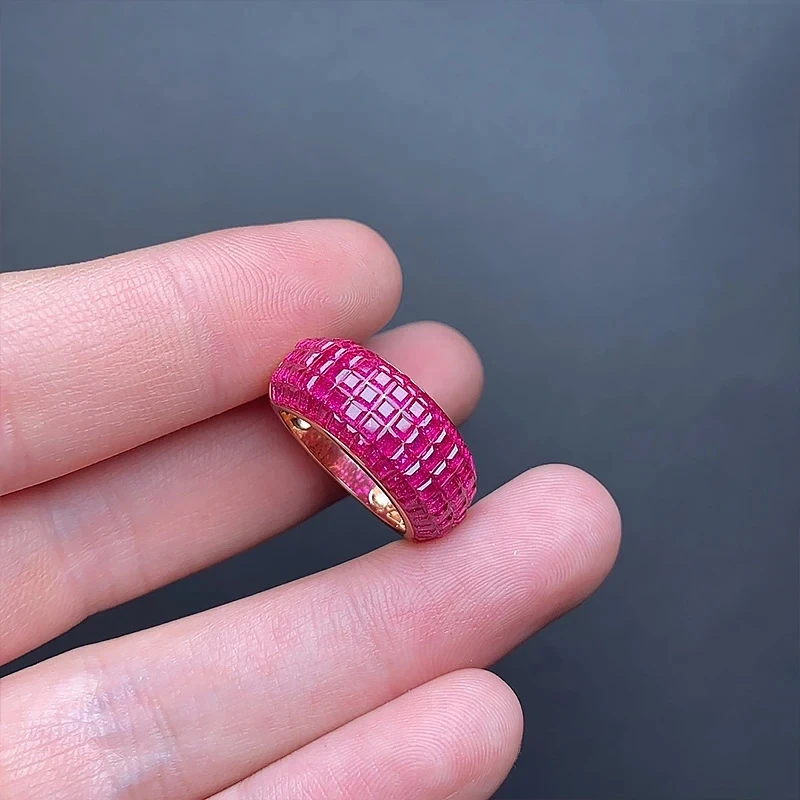 FFGems-Invisible-Borderless-Inlaid-Red-Ruby-Ring-925-Sterling-Silver ...