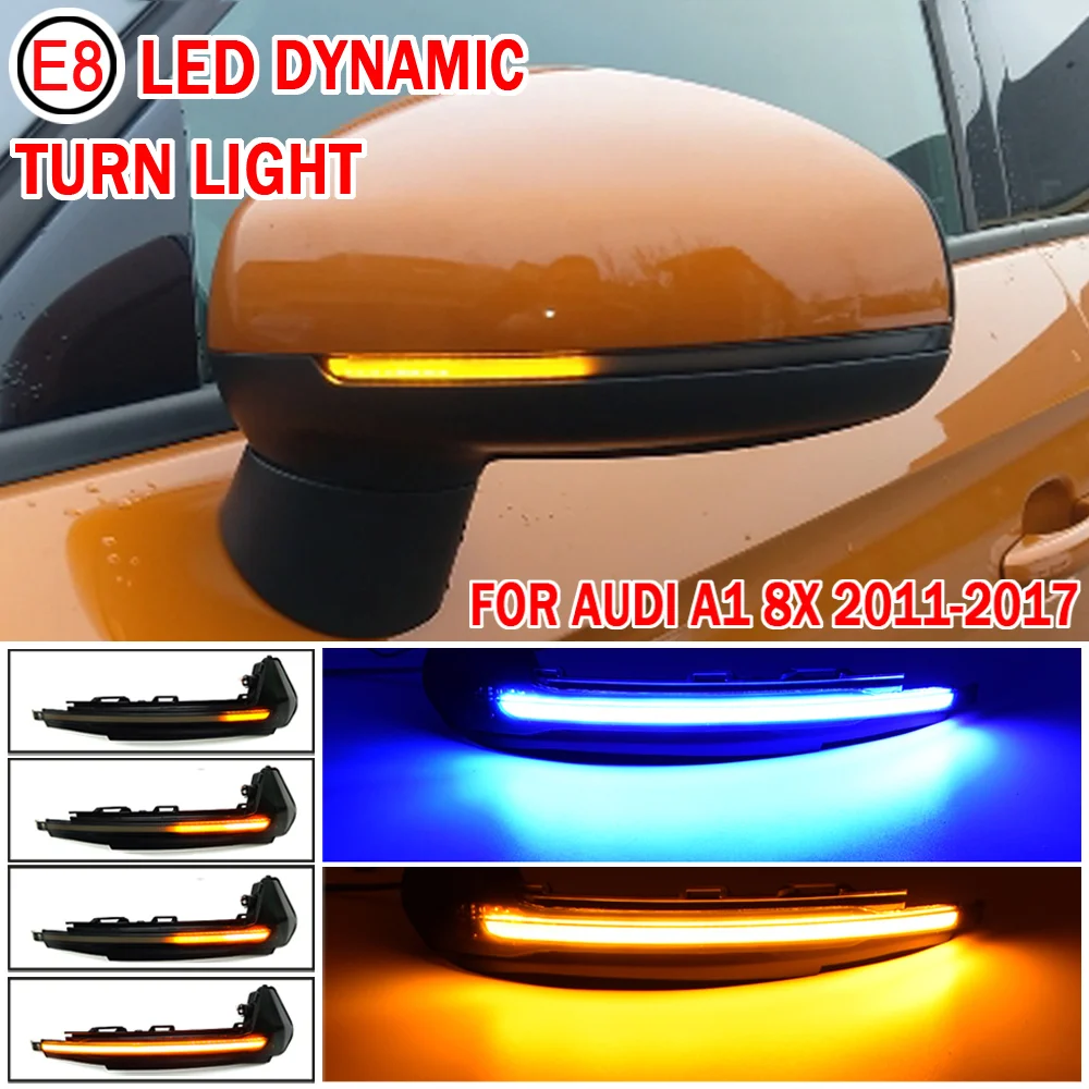 2x Dynamic Side Mirror Blinker Light LED Turn Signal Lamps For Audi A1 ...
