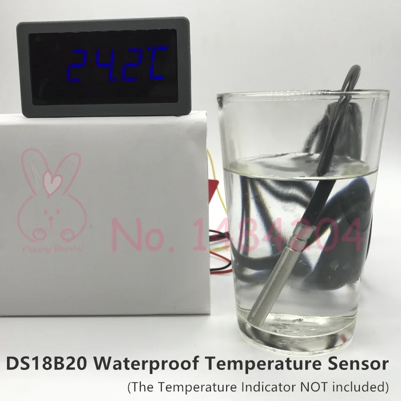 1x Ds 18b20 Temperature Sensor Waterproof 6mm*50mm Stainless Steel ...