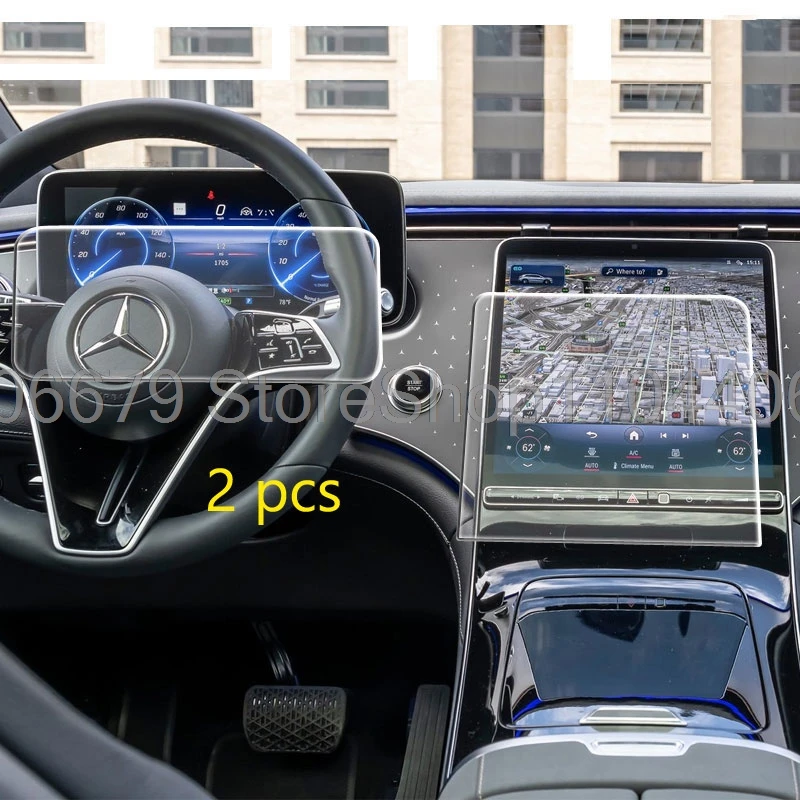 Tempered Glass Screen Protector For Mercedes-Benz EQS suv x296 2023 ...