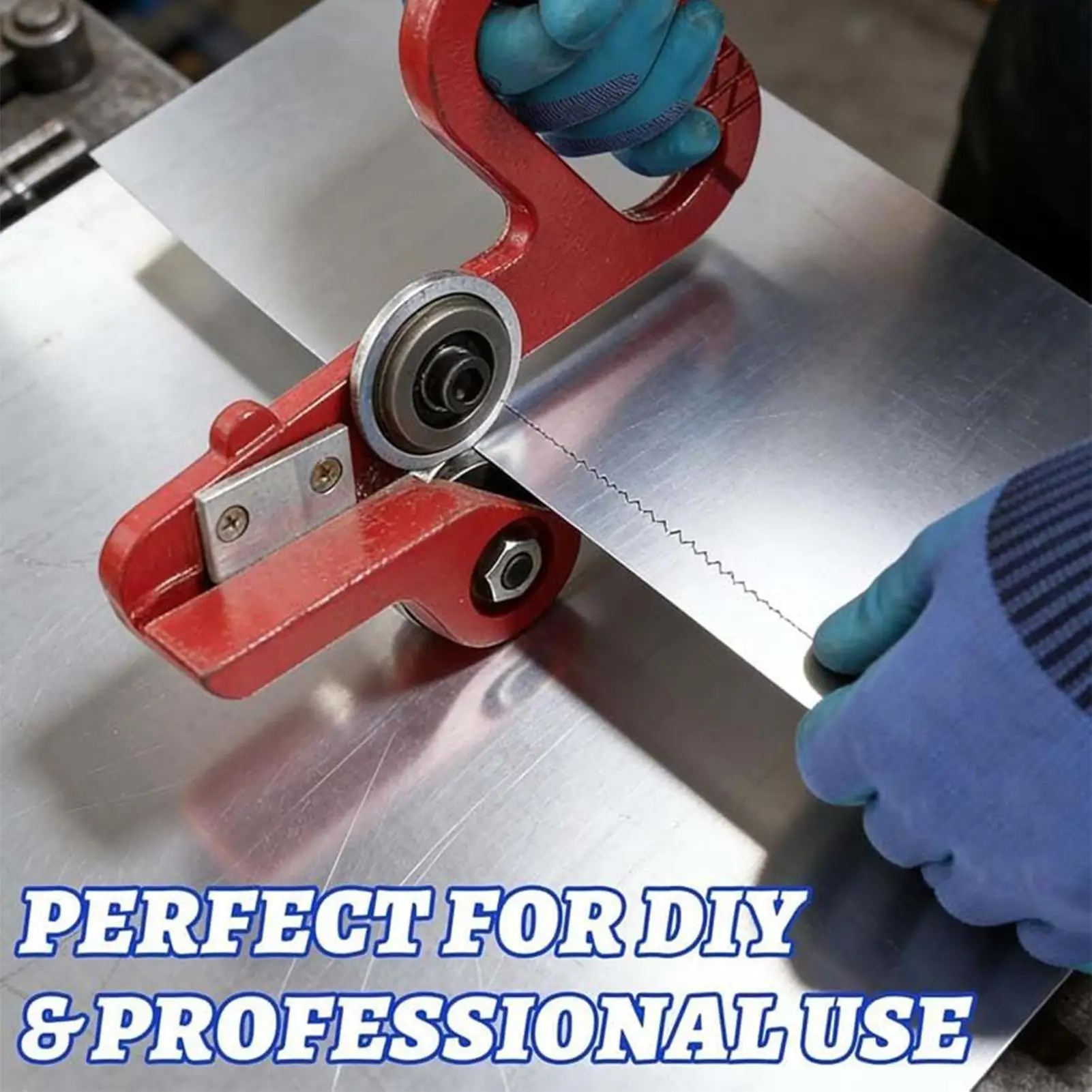 Sheet Metal Cutter Tension Adjustable Heavy Duty Hand Pull Double-Wheel ...