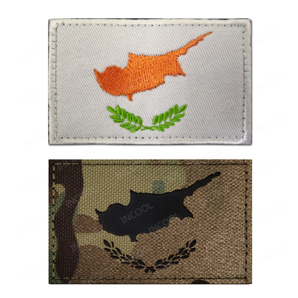 Cyprus Flag Embroidered Patches Tactical Military IR Multicam ...