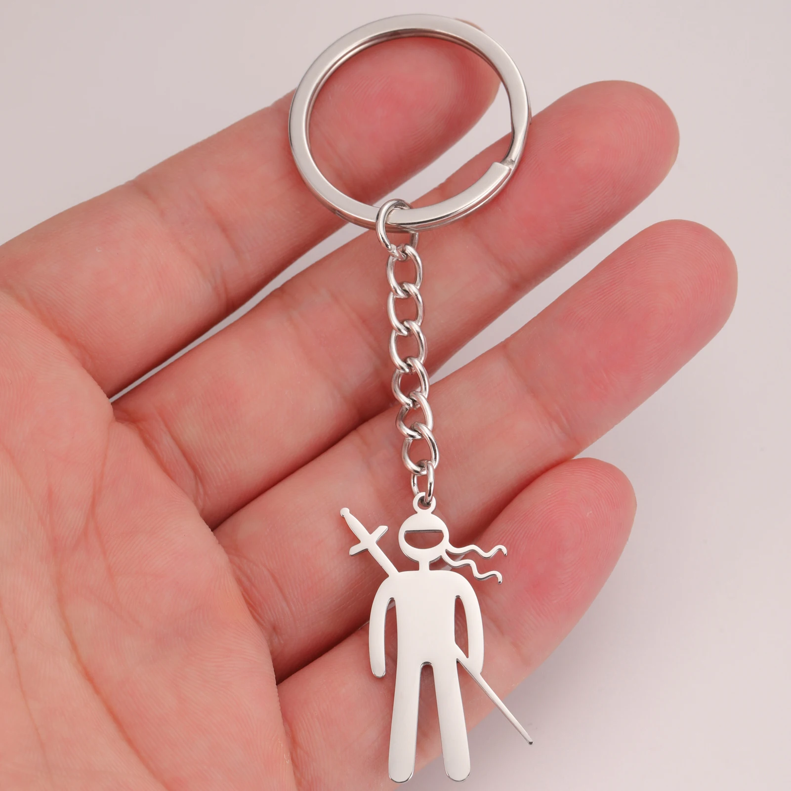 Teamer-Sports-Kick-Man-Keychain-Stainless-Steel-Ninja-Taekwondo ...