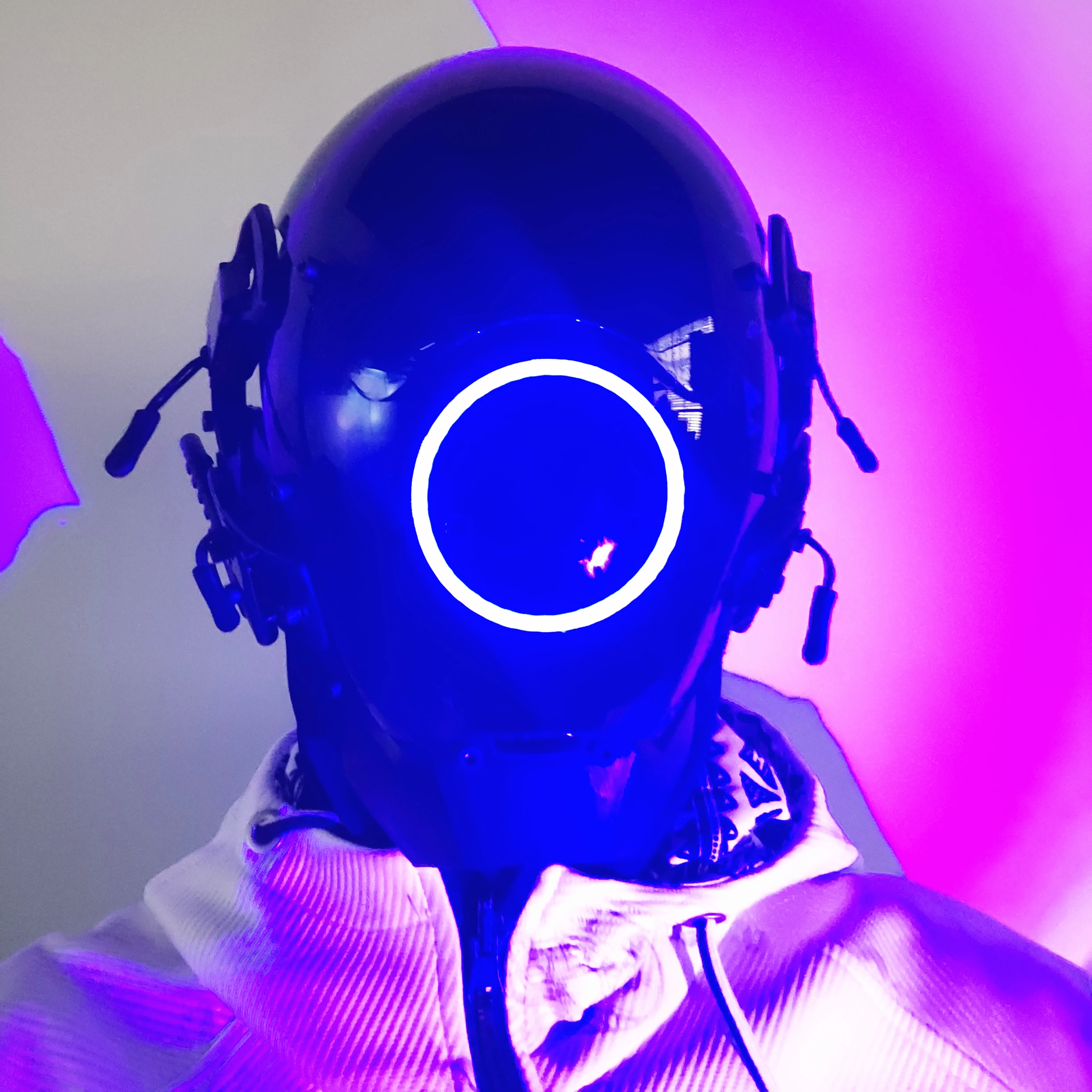 Cyberpunk-Mask-Red-Lighting-LED-with-Hair-Music-Festival-Fantastic ...