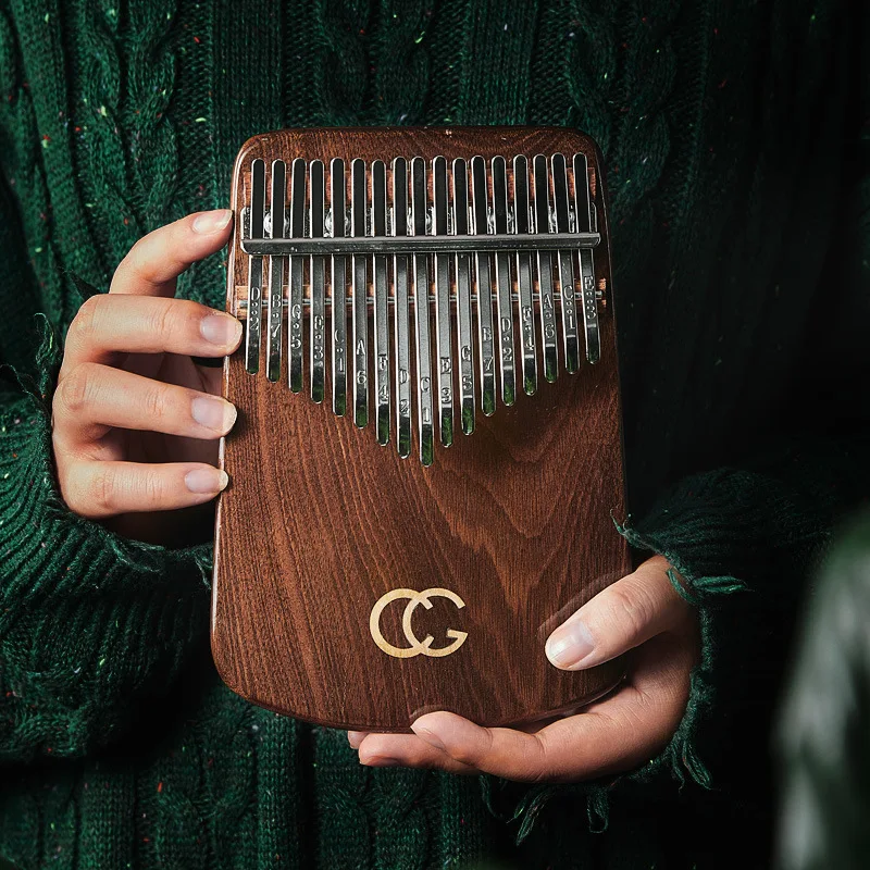 Kalimba 17/21 teclas de piano polegar profissional toda a madeira ...