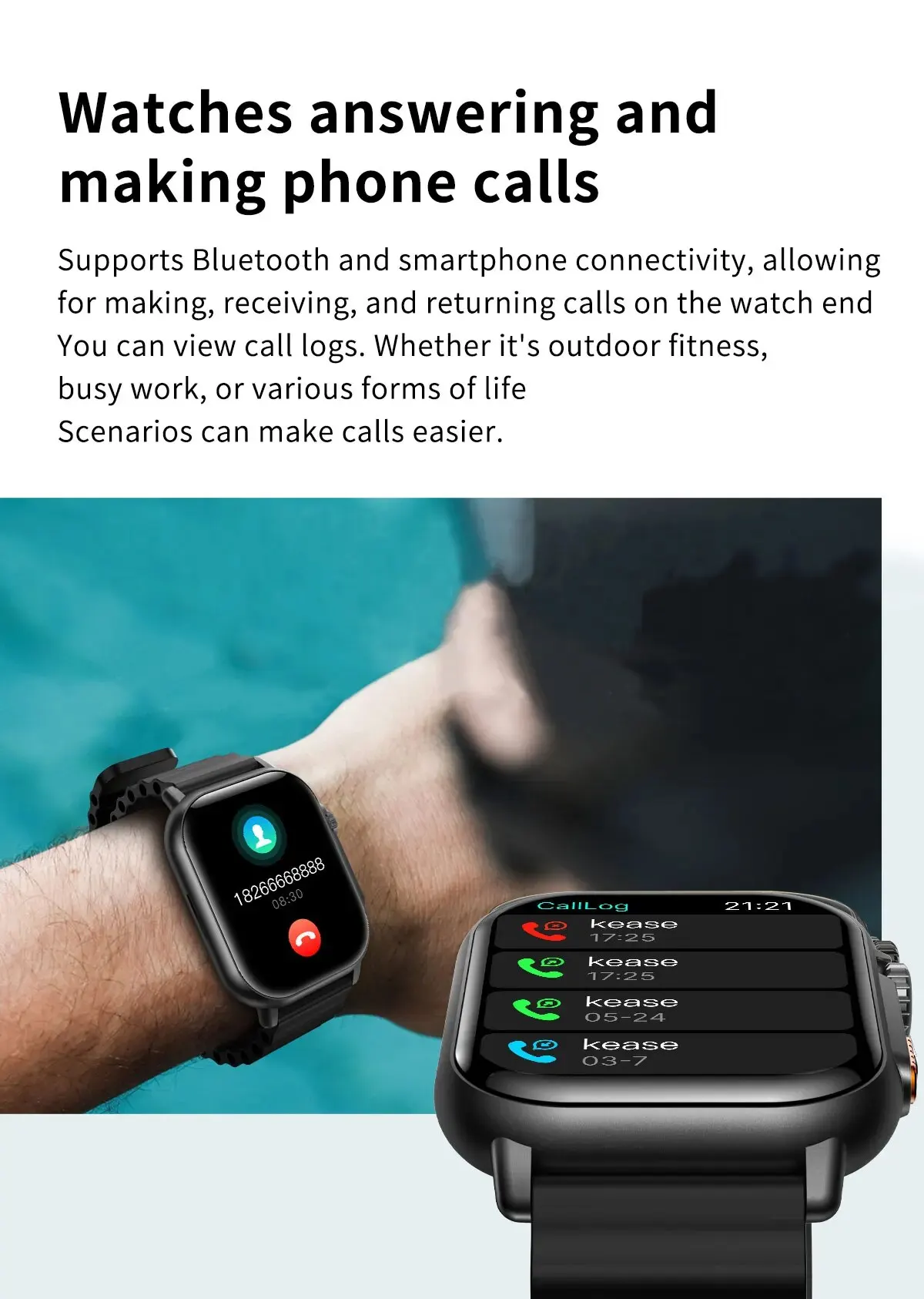 Reloj inteligente deportivo para hombre y mujer, pulsera con pantalla grande de 2,02 pulgadas ...