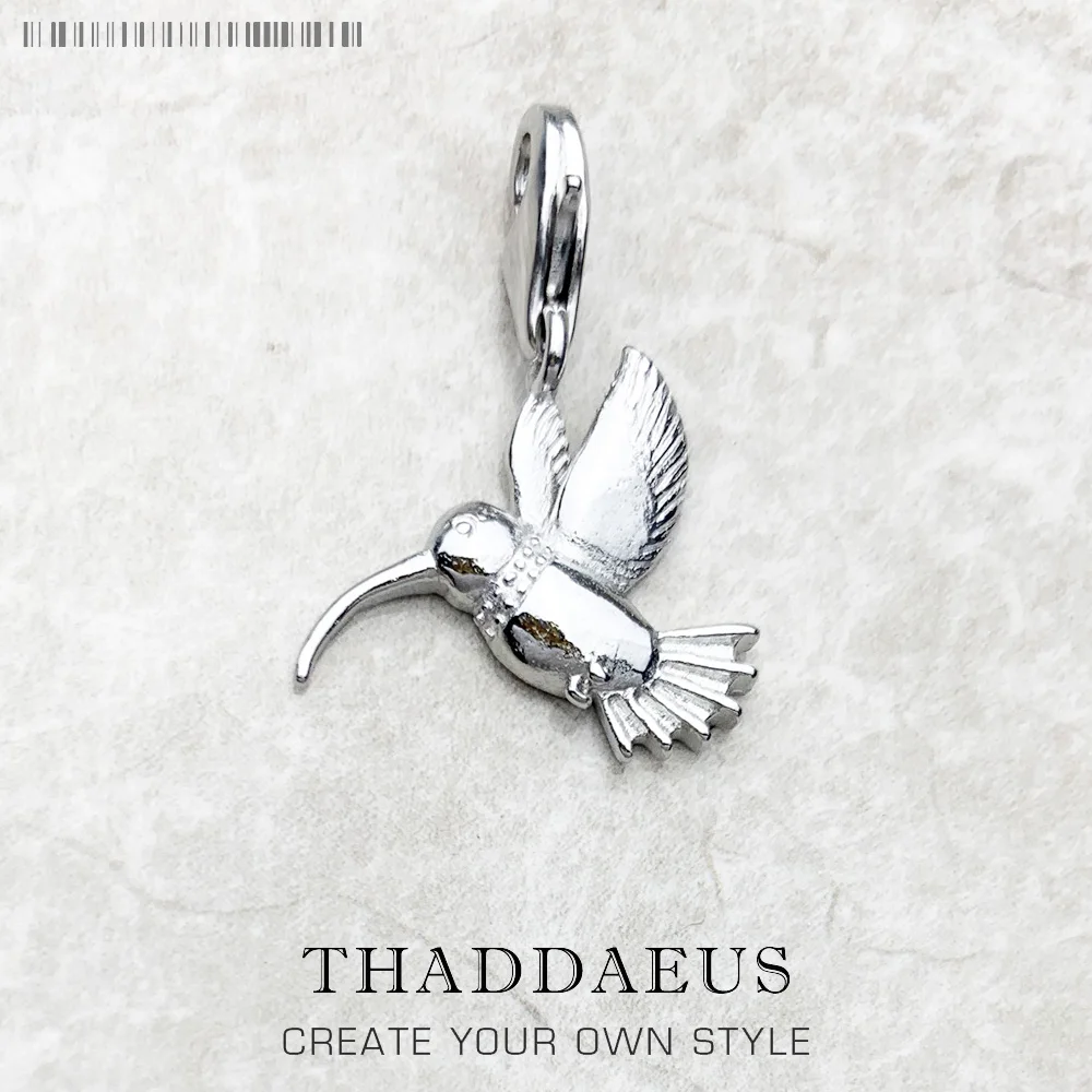 925 Sterling Silver Hummingbird Charm | 925 Silver Hummingbird Pendant ...