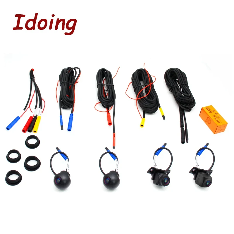 4PCS 360 Car Camera 1080P Panoramic Surround View Right+Left+Front+ ...