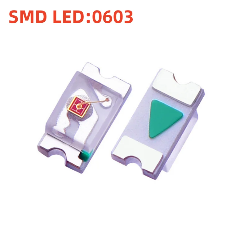 500Pcs 0603 LED Red Green Blue Yellow Pink White Orange Ice Blue UV SMD ...