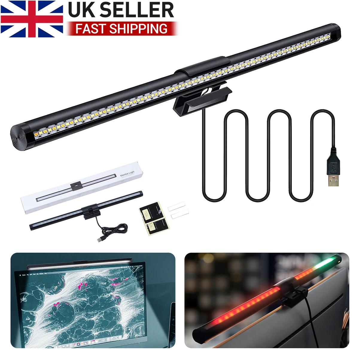 LED Monitor Light Bar 44cm Computer Screen Hanging Lights RGB ...