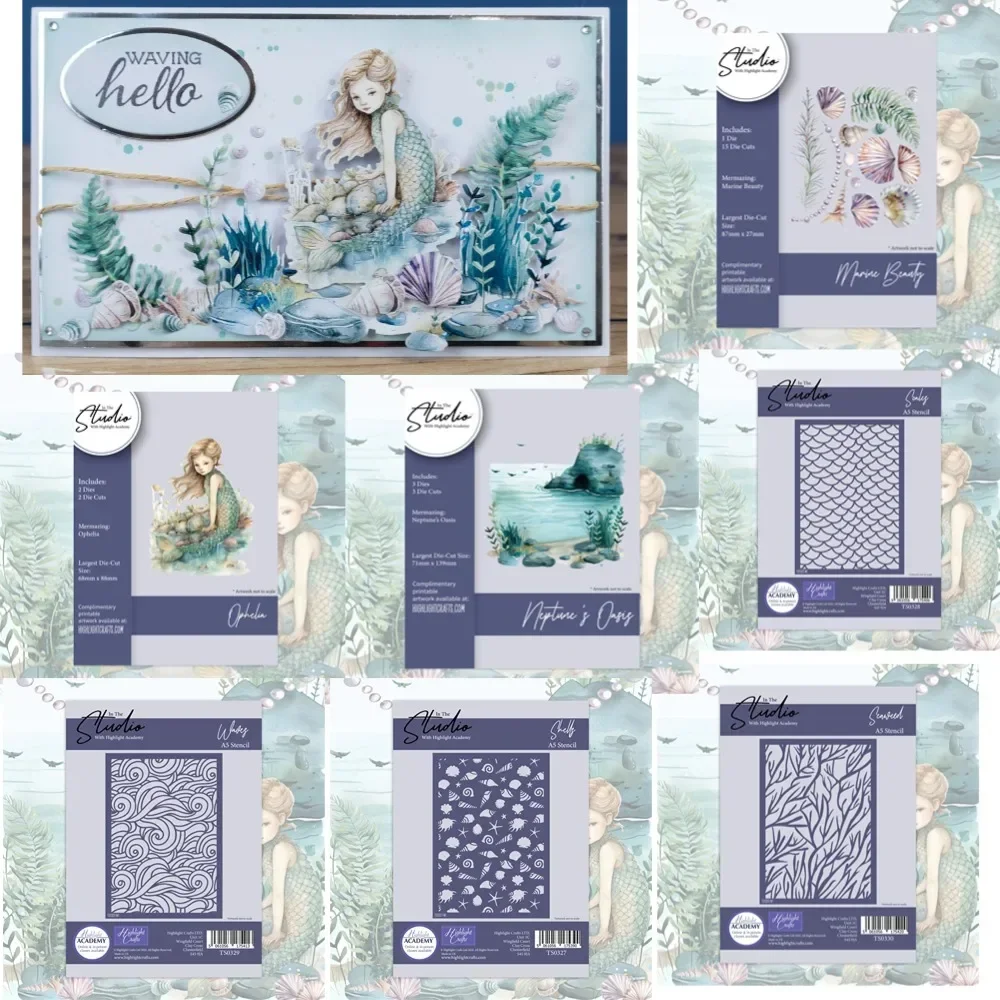 Marine Beauty Die Set Cutting Dies Scrapbook Diary Decoration Stencil ...