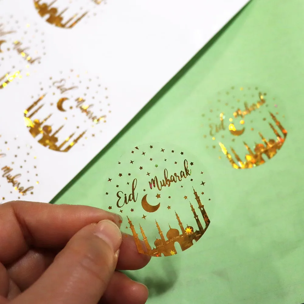 50pcs-Gold-Star-Moon-EID-Mubarak-Sealing-Stickers-Ramadan-Mubarak-Gift ...