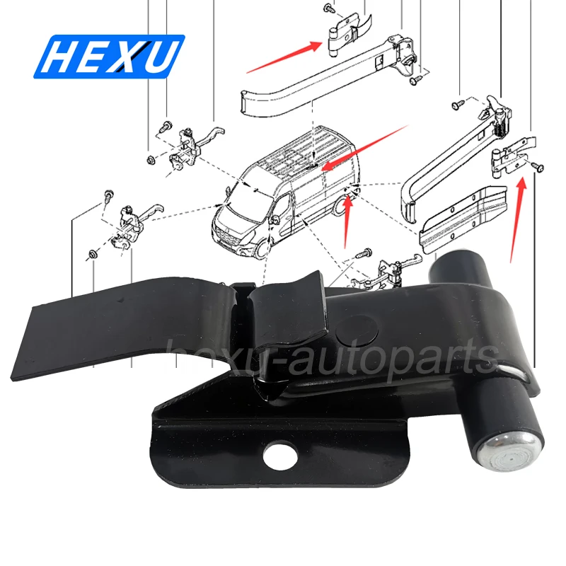 Rear Tailgate Hinge Door Limiter For Renault Master 3 Vauxhall Movano ...